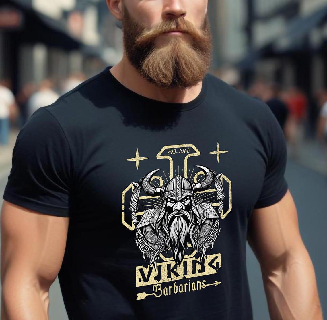 Viking Graphic T-shirt: Norse Legend Design - Etsy