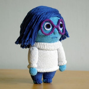 Sadness Crochet Pattern - Inside Out Inspired Amigurumi Doll PDF - DIY ...