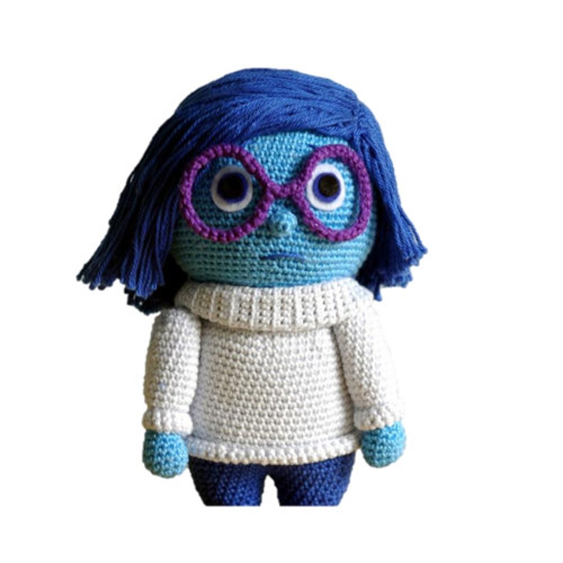 Sadness Crochet Pattern Inside Out Inspired Amigurumi Doll PDF DIY ...