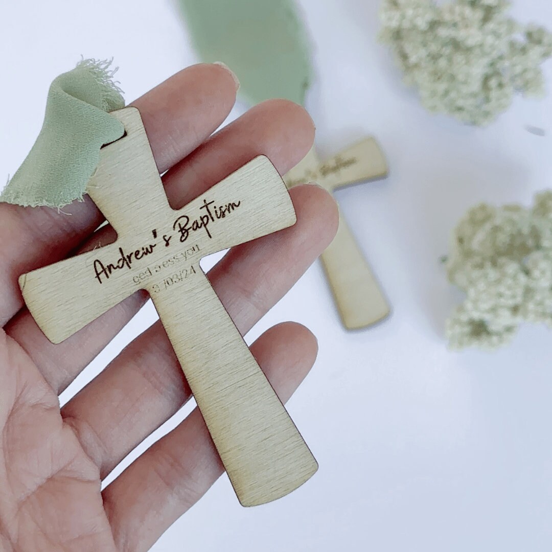 Baptism Cross Favors, Christening Party Gifts, Religious Baptismal ...