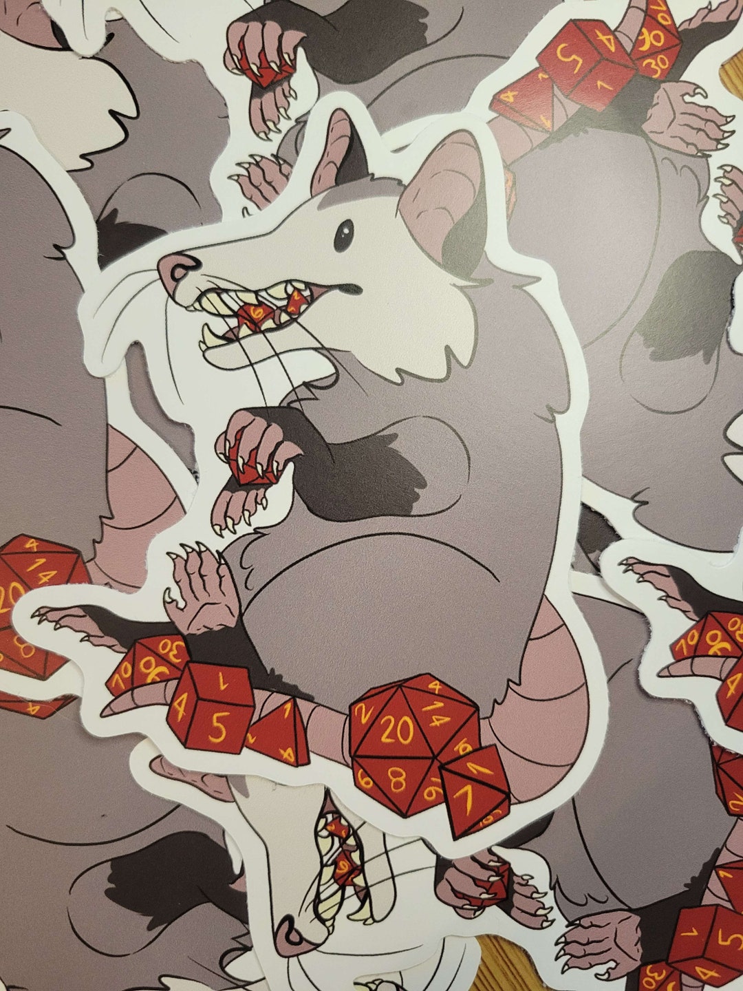 Dnd Dice Eating Opossum - Etsy