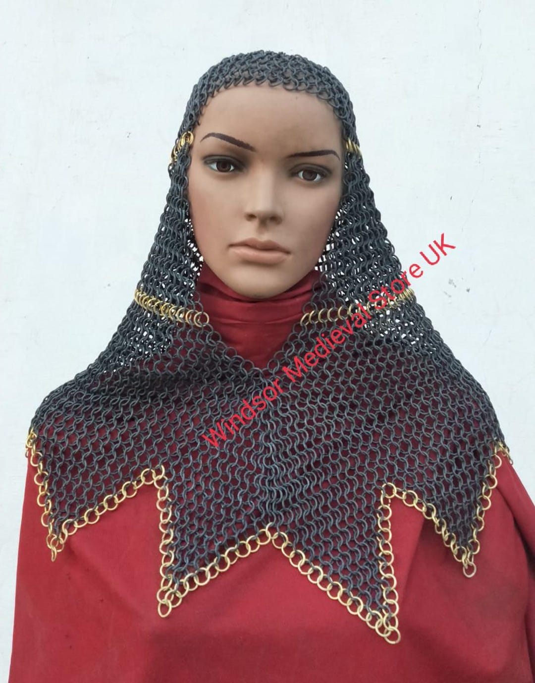 Blackened Aluminum Chainmail Coif Medieval LARP Hood 16 Gauge - Etsy