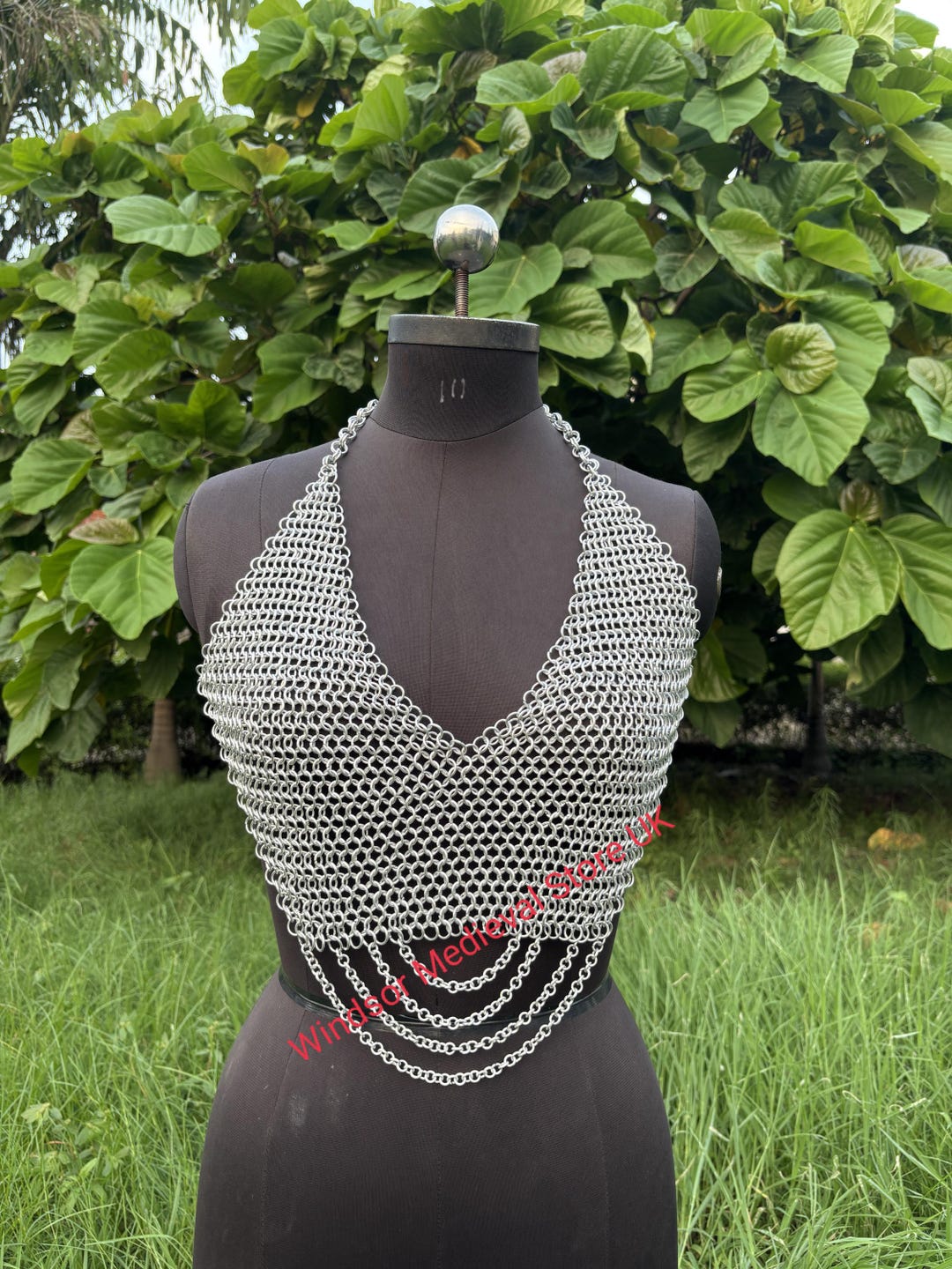 Anodized Aluminum Chainmail Bra Top Medieval Costume Partywear - Etsy