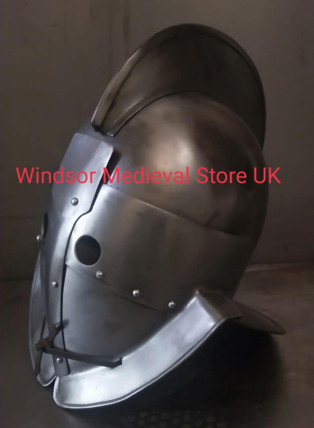 Roman Gladiator Secutor Helmet 1.6MM Thick Mild Steel Sheet Satin ...