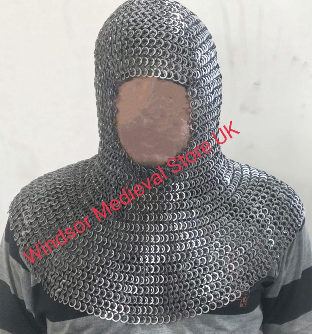 Handmade Mild Steel Chainmail Coif Dome Riveted Medieval Hood - Etsy