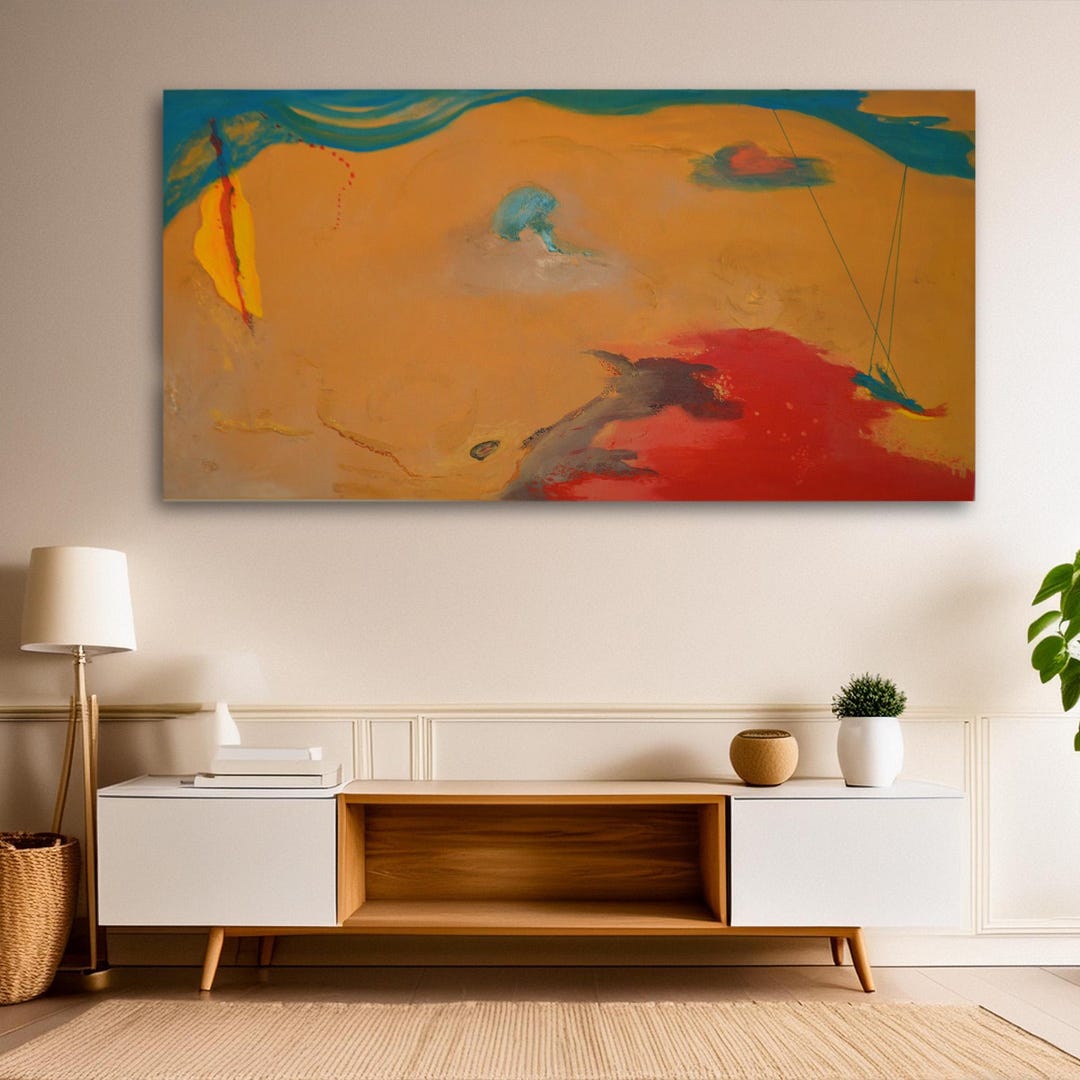 Abstract Oil Painting 'beach Play' Fine Art Original by Frieda Howling ...