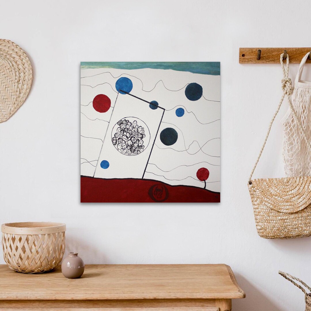 Abstract Oil Painting Original subway Fine Art Collection Oil, 24 X 24 ...