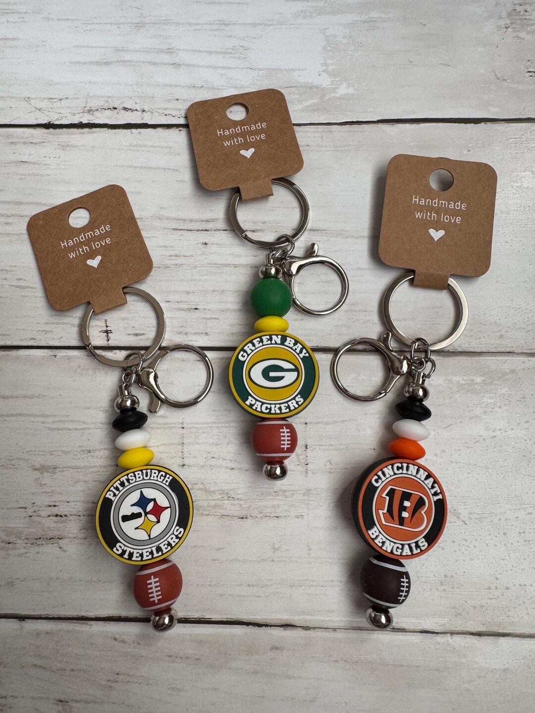 NFL Silicone Keychains - Etsy