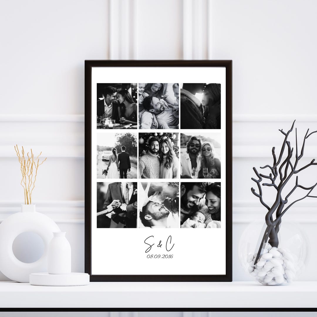 Personalized Photo Collage. Unique Gift for Him/her. Gift for Birthdays ...