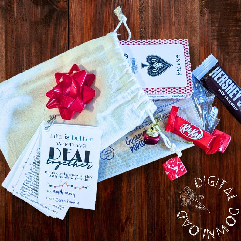 Printable Card Game Instructions, Family Holiday Gift (digital Download ...
