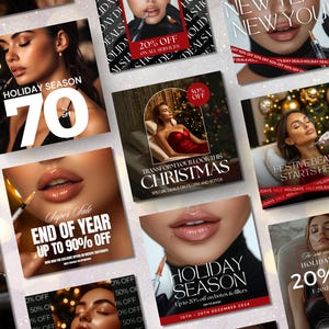 Holidays Instagram Medspa Templates Beauty Flyer Christmas Med Spa ...