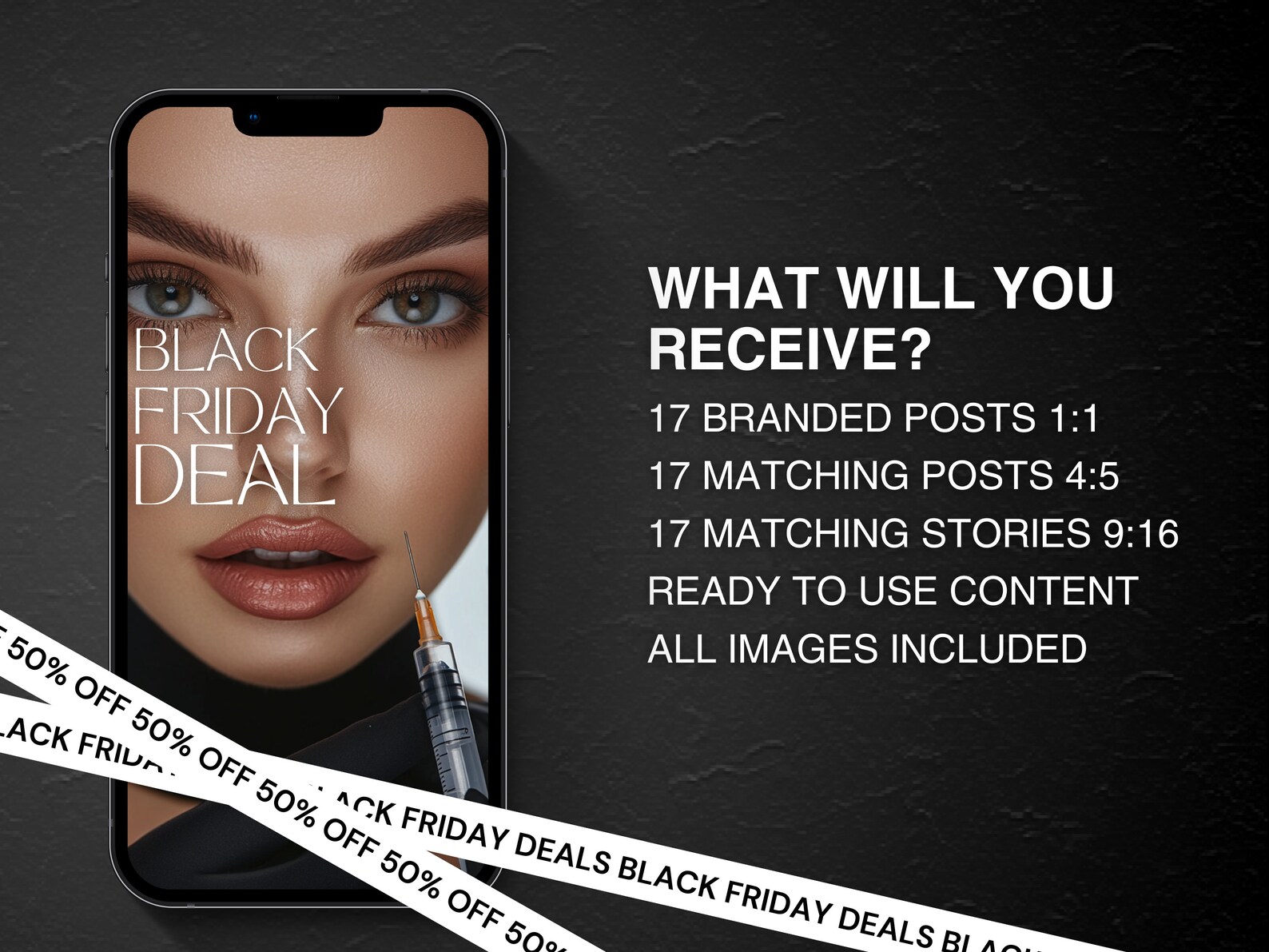 Black Friday Instagram Medspa Templates Beauty Flyer Black Friday Posts ...