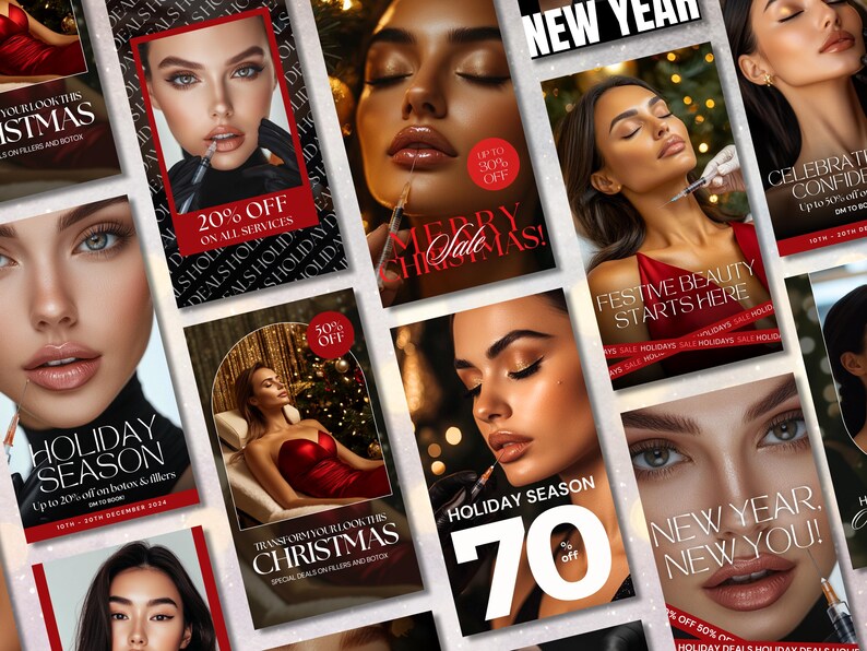 Holidays Instagram Medspa Templates Beauty Flyer Christmas Med Spa ...
