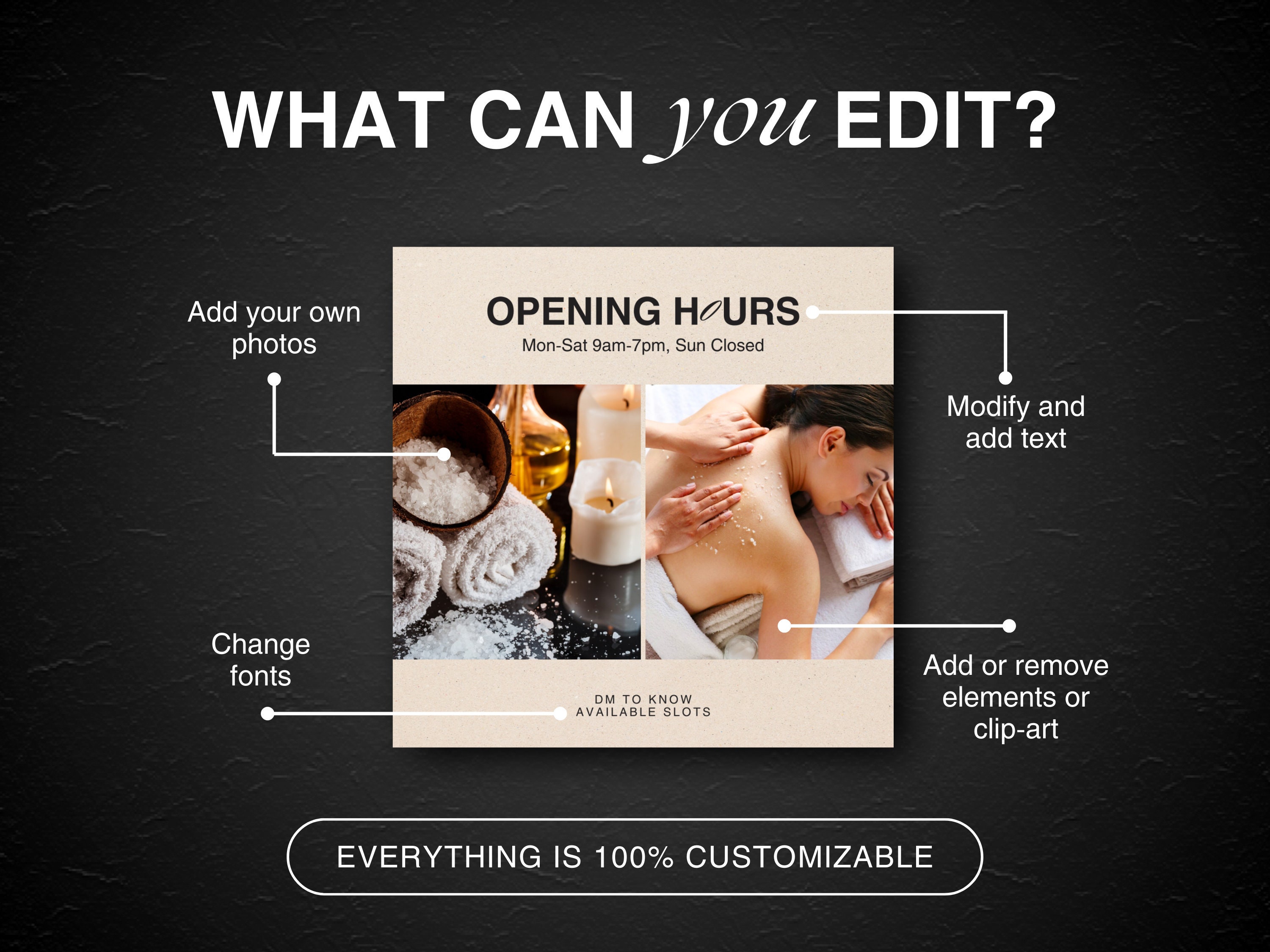 Massage Instagram Templates SPA Social Media Posts for Massage ...