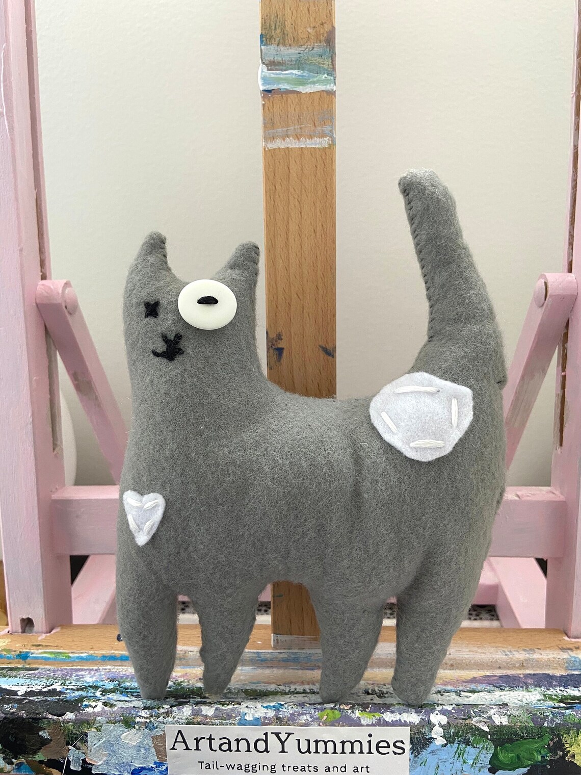 Adorable Handmade Stuffed Toy Cat - Patches, the Perfect Cuddly ...