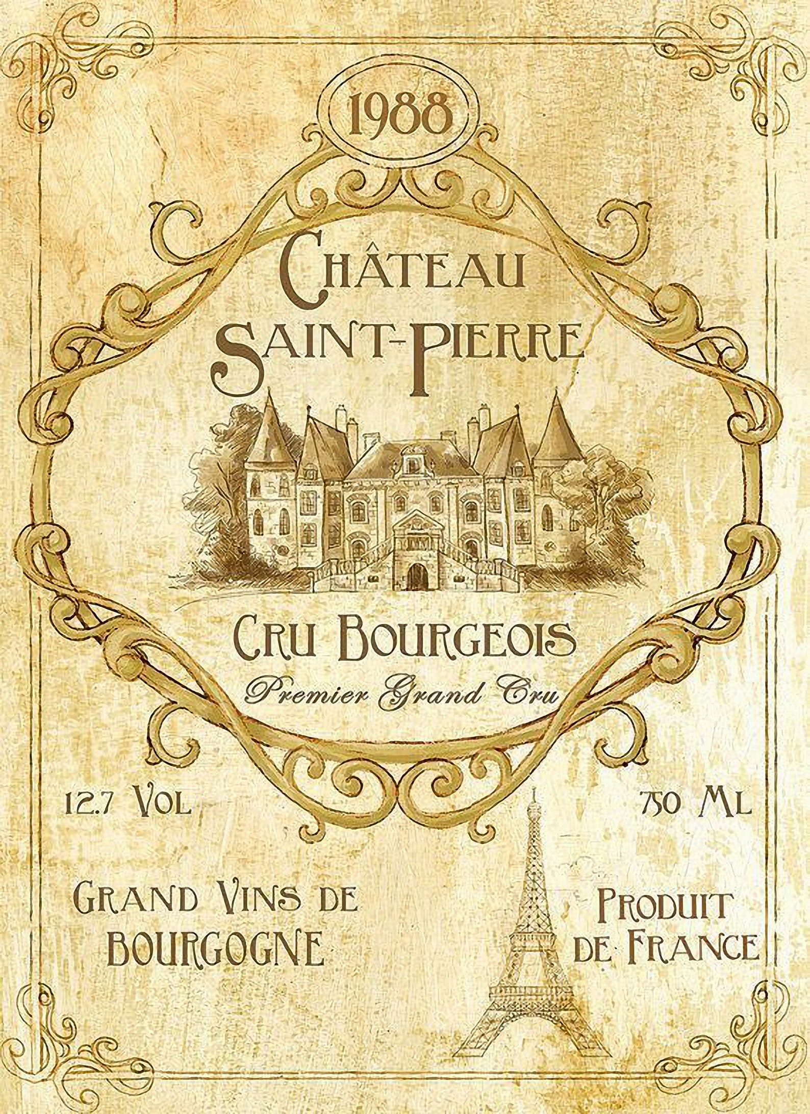 Printable Wine Bottle Labels, Printable Wine Label, Antique Wine Labels ...