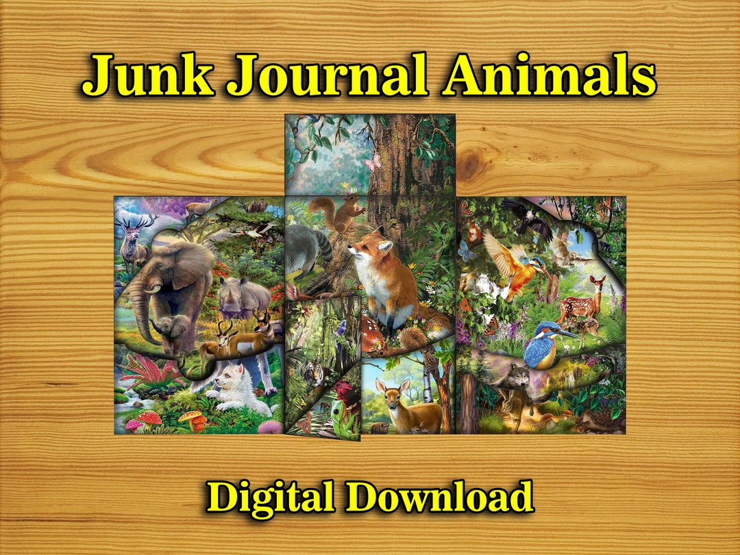 Junk Journal Animal, Small Junk Journal, Junk Journal Pages, Junk ...