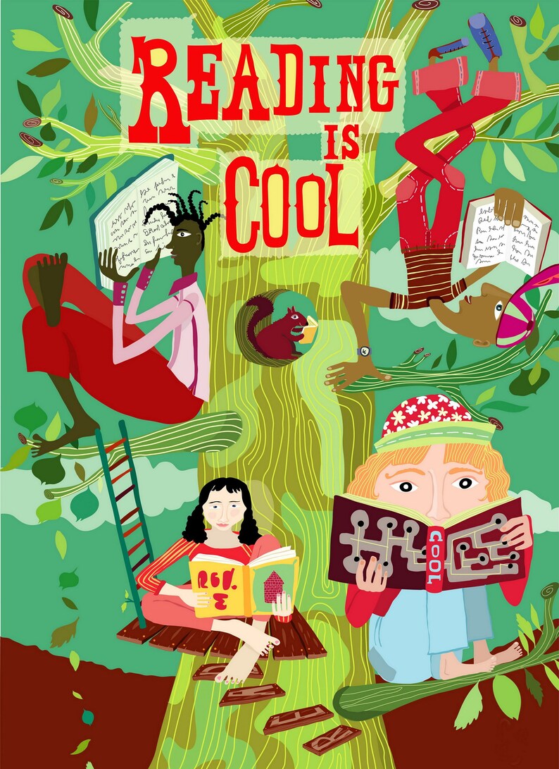 Reading Posters, Reading Art Print, Reading Poster, Reading Print ...