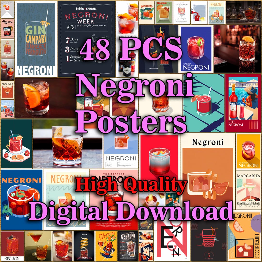 Negroni Poster, Negroni Art Print, Negroni Gift, Negroni Print, Negroni ...