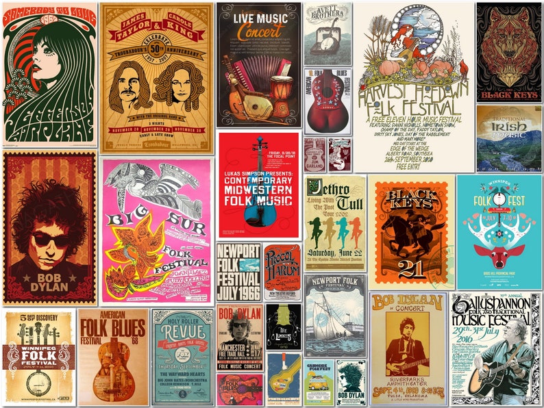 Folk Music Posters, Folk Concert Poster, Concert Poster, Folk Poster ...