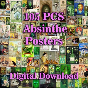 Absinthe Poster, Absinthe Bourgeois, Absinthe Set, Absinthe Robette ...