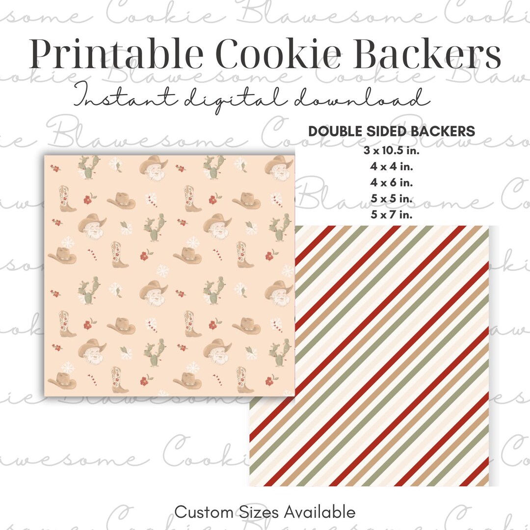 Printable Christmas Cookie Backers - Box Cookie Packaging - Winter ...