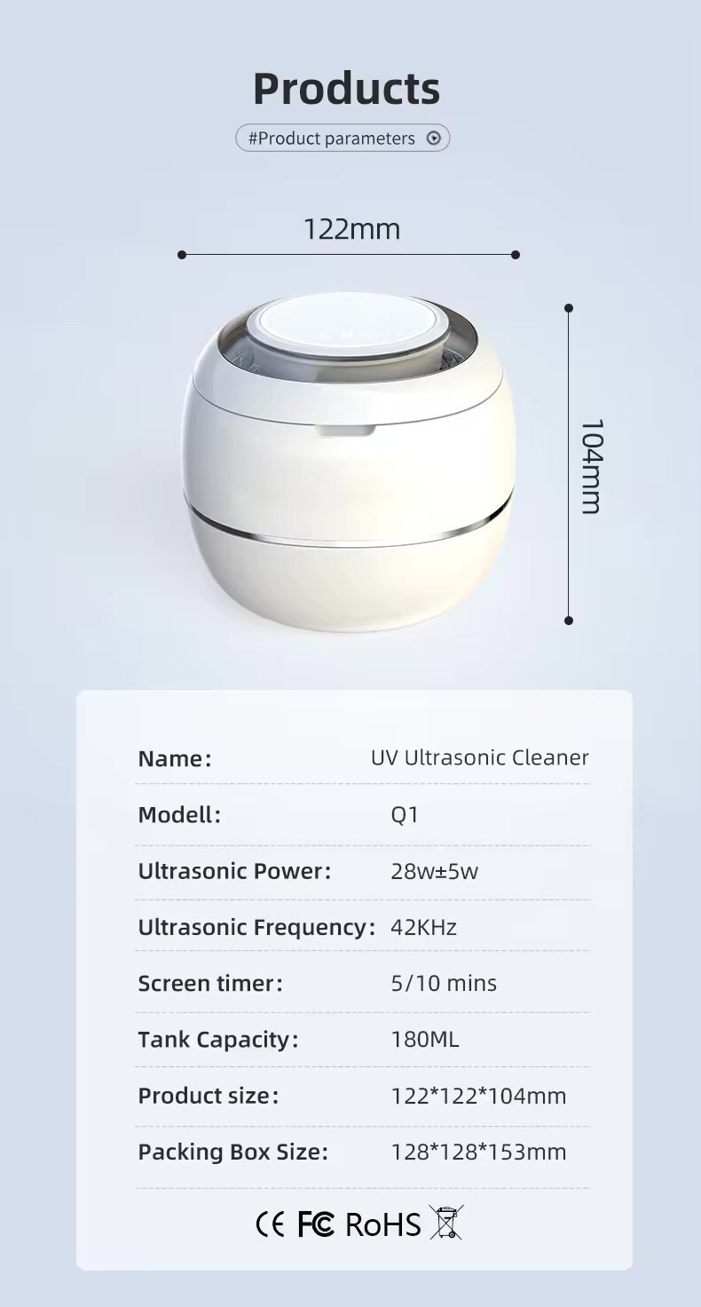 Ultrasonic UV Denture/retainer/ Splint/ Mouthguard Cleaner - Etsy