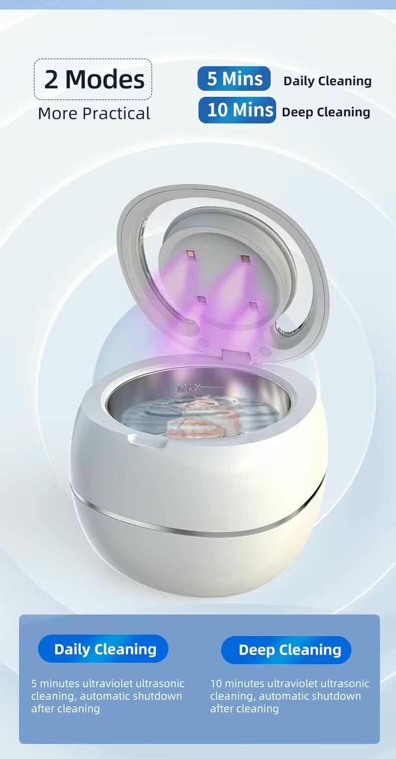 Ultrasonic UV Denture/retainer/ Splint/ Mouthguard Cleaner - Etsy