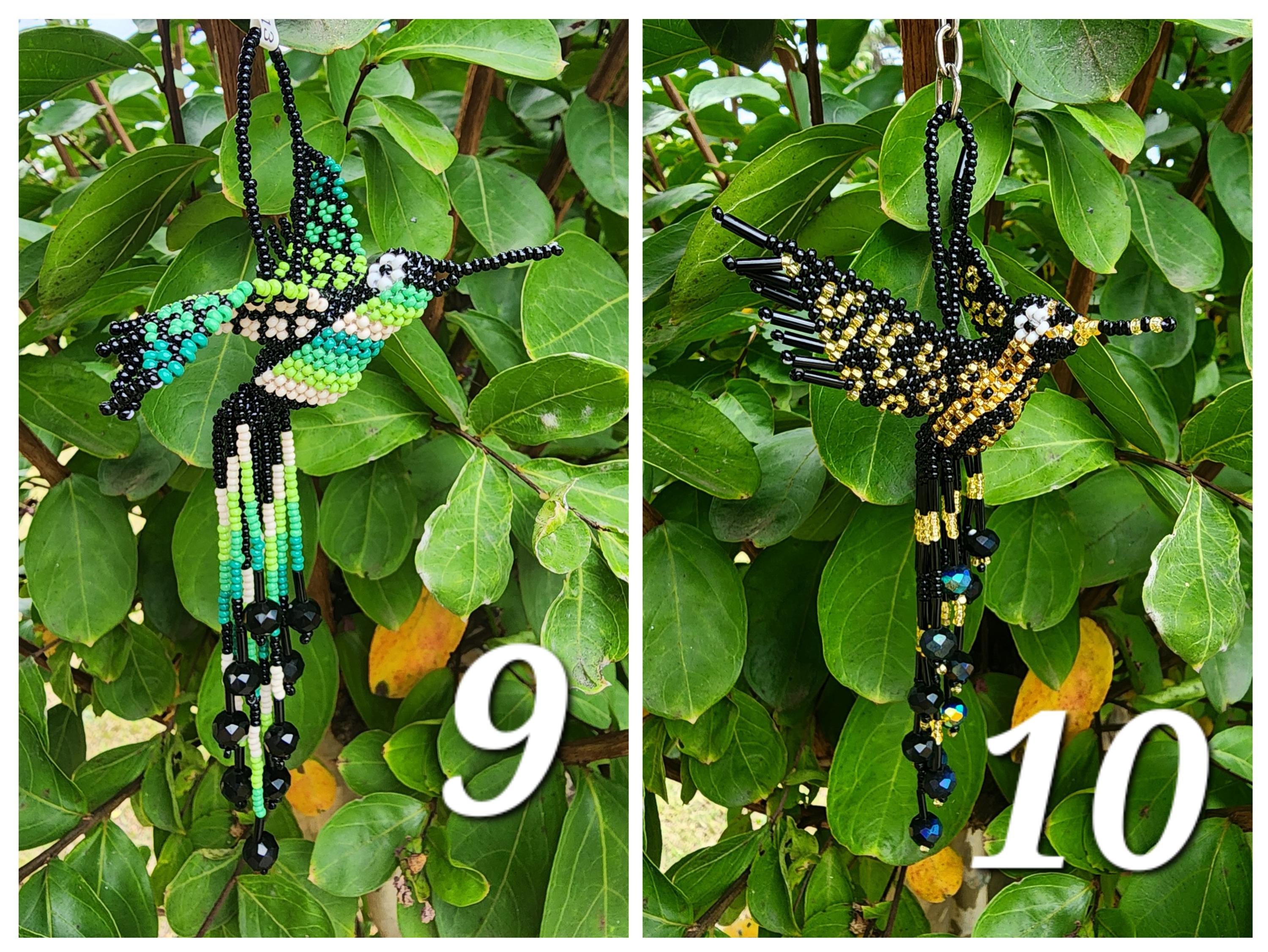 Beaded Handmade Hummingbird Key Chain, Hanging Ornament. the Perfect ...