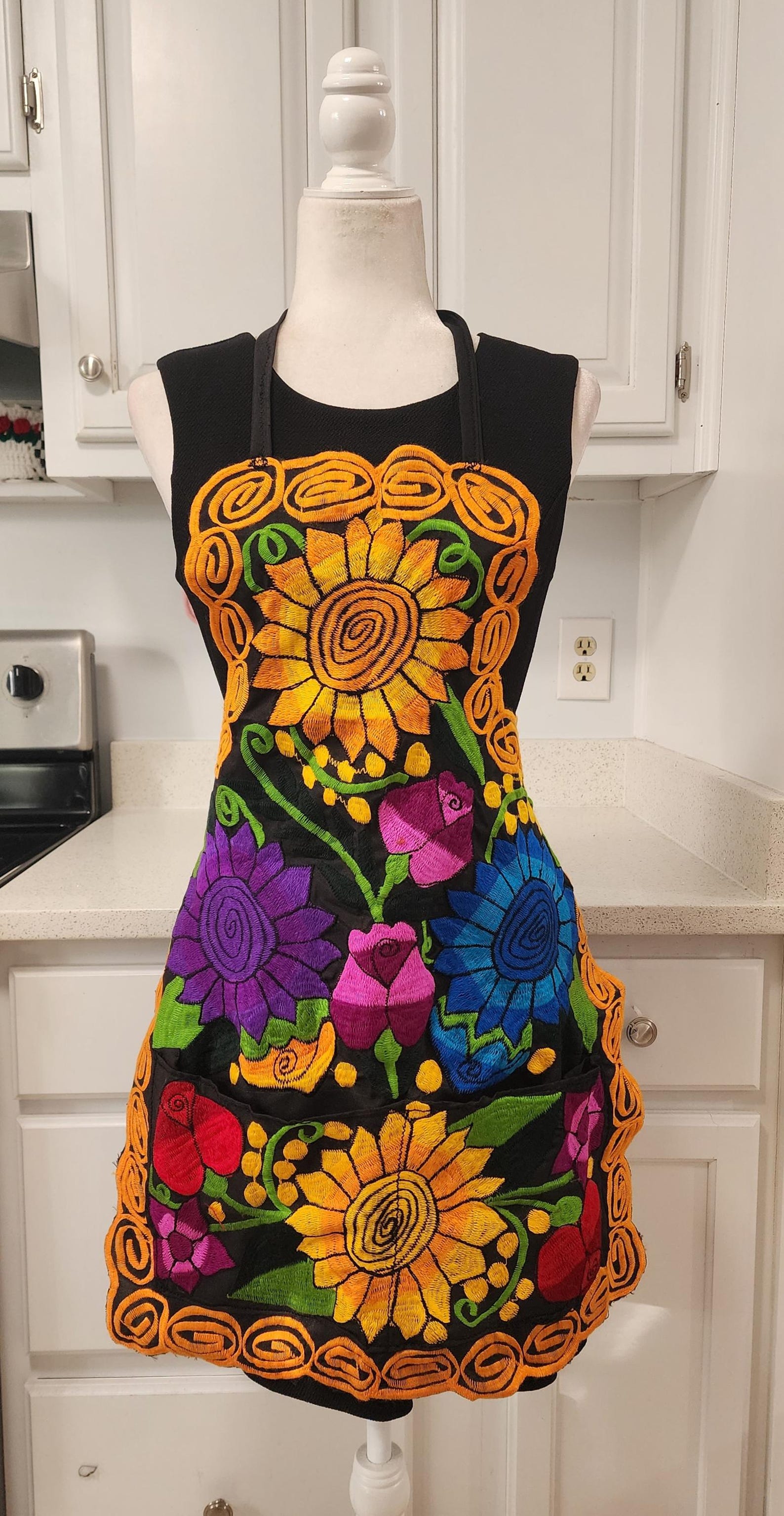 Mexican Embroidered Aprons, Gifts for Her, Kitchen Tools, Mandiles ...
