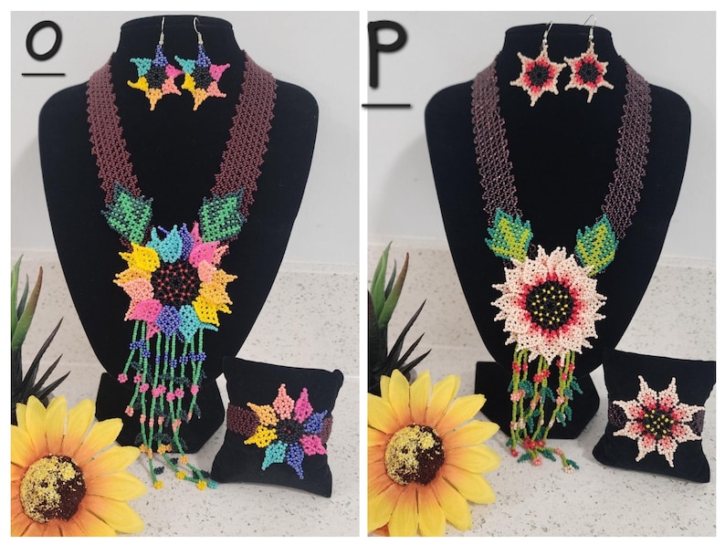 Mexican Huichol Handmade Necklaces, Mexican Accessories, Collares ...