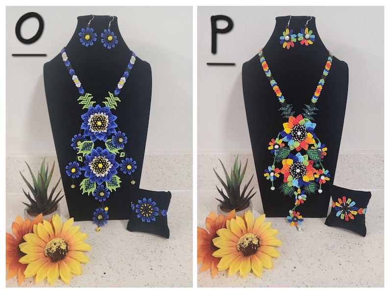 Mexican Huichol Handmade Beaded Necklace, Gifts Ideas, Gifts for Her ...