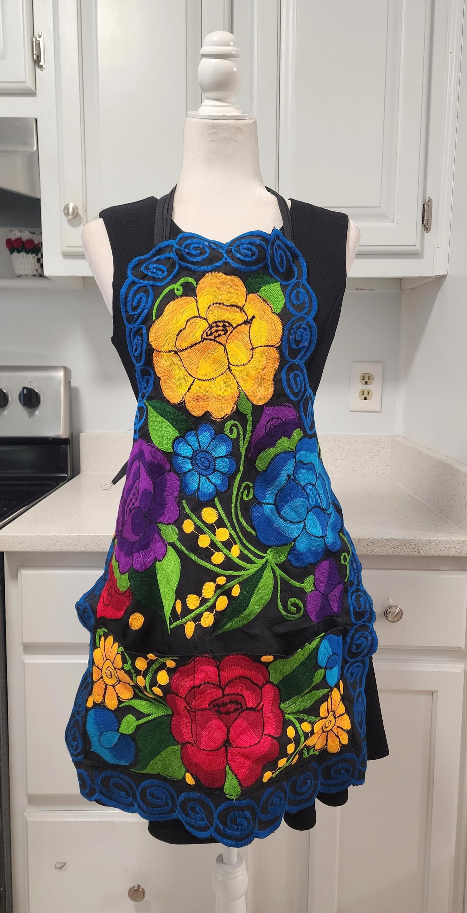 Mexican Embroidered Aprons, Gifts for Her, Kitchen Tools, Mandiles ...