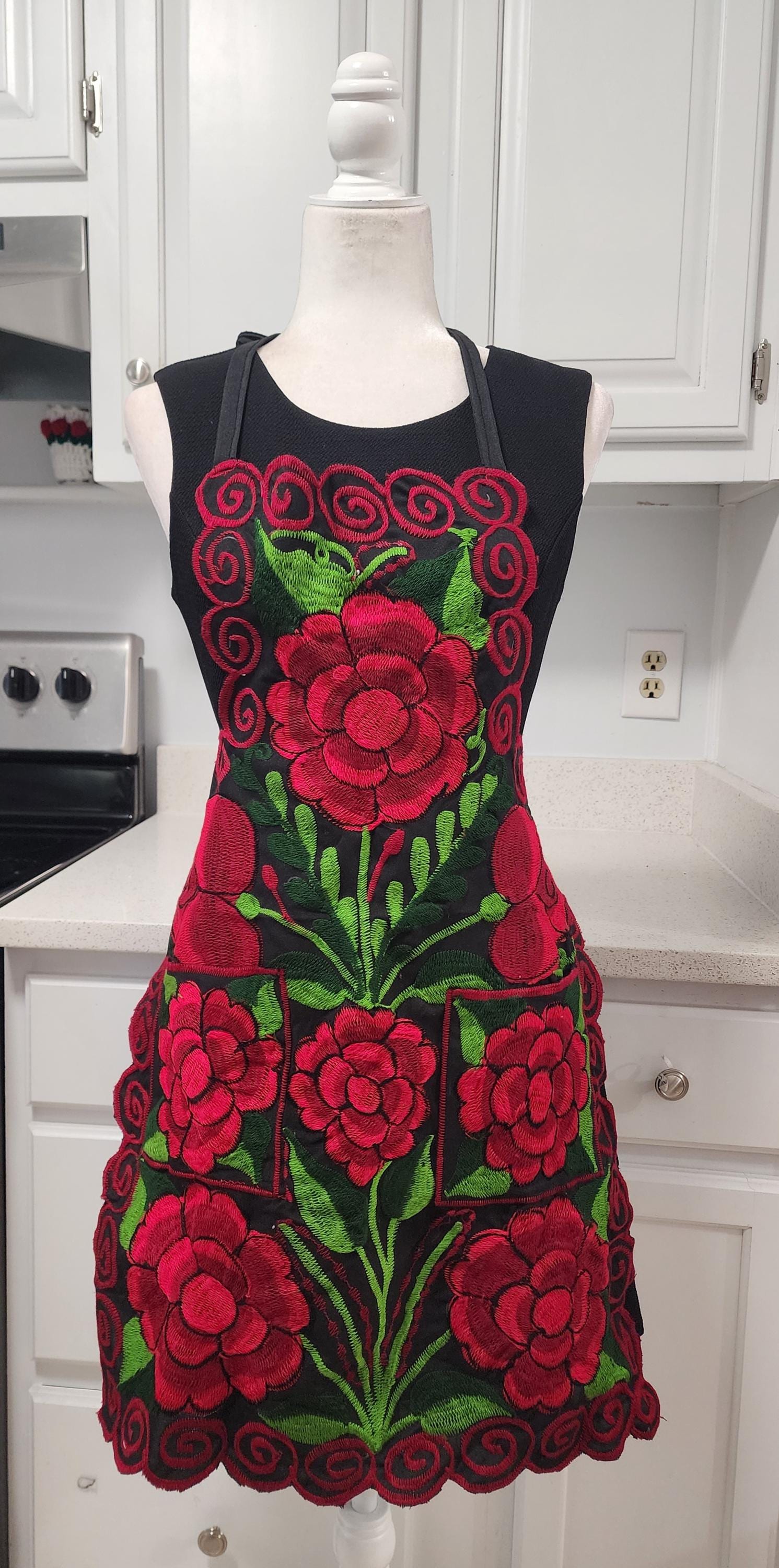 Mexican Embroidered Aprons, Gifts for Her, Kitchen Tools, Mandiles ...