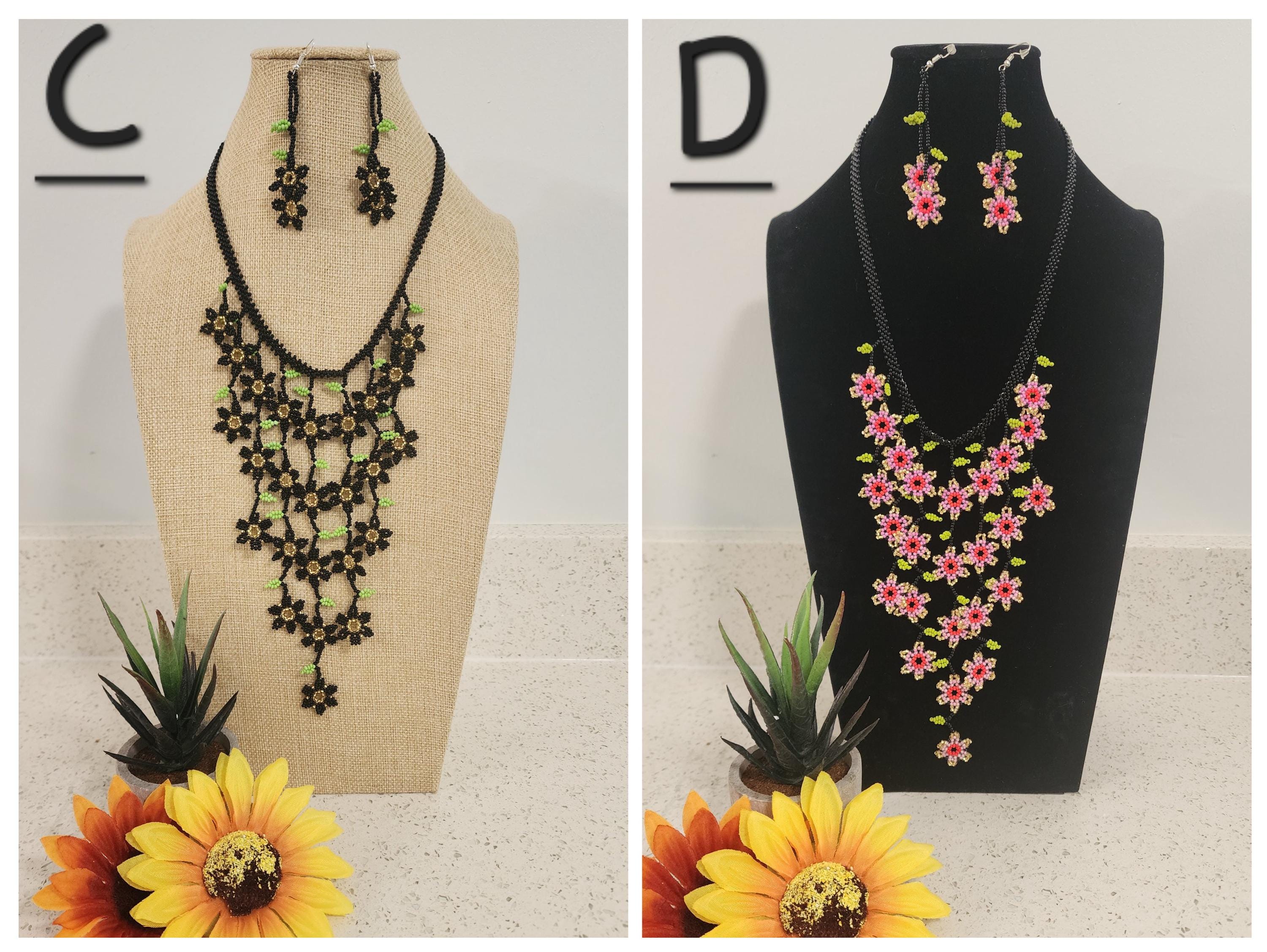 Mexican Huichol Handmade Necklaces, Mexican Accessories, Collares ...
