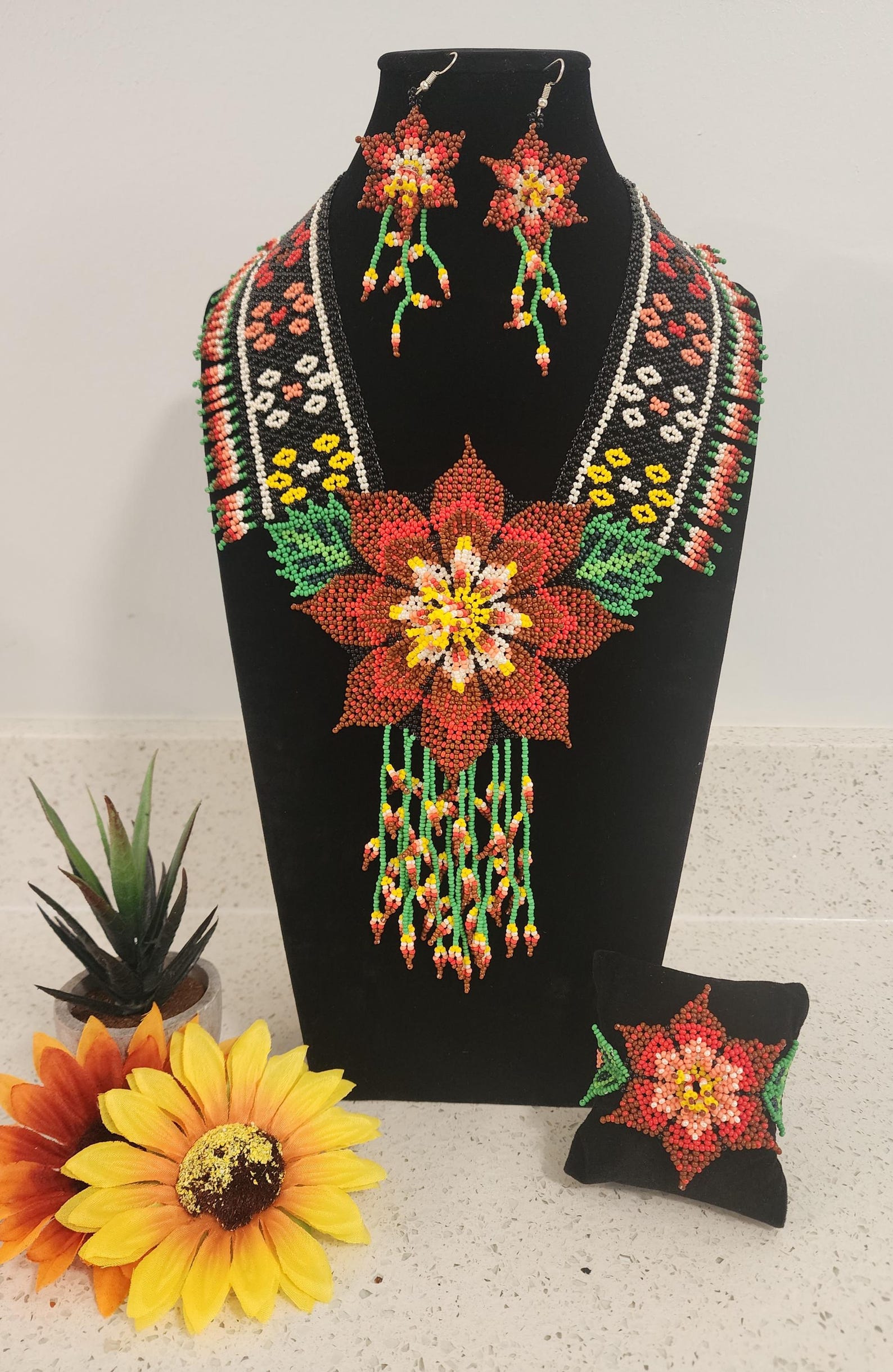 Mexican Huichol Handmade Necklaces, Mexican Accessories, Collares ...