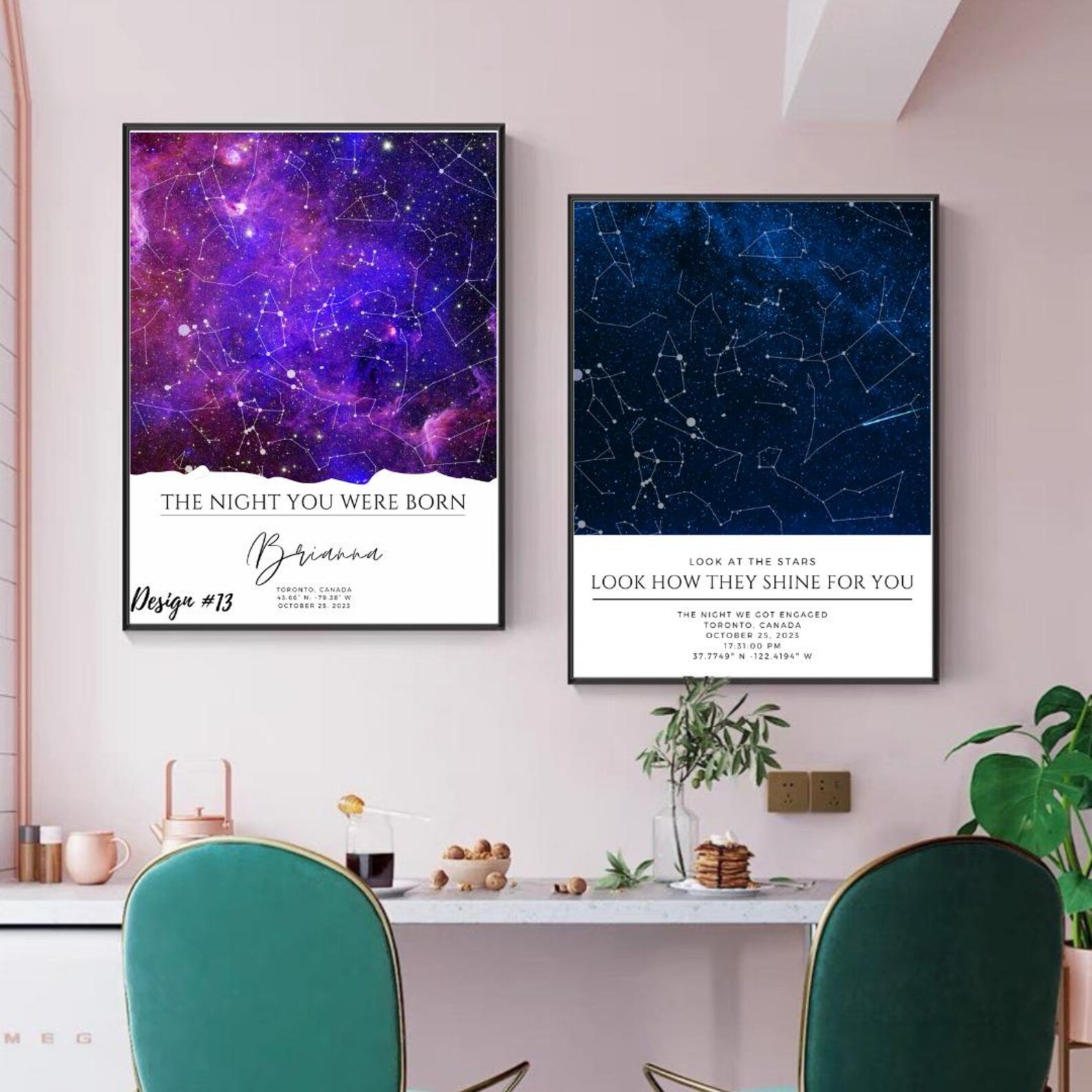 Personalized Star Map Print – Custom Night Sky Poster, Anniversary Gift ...