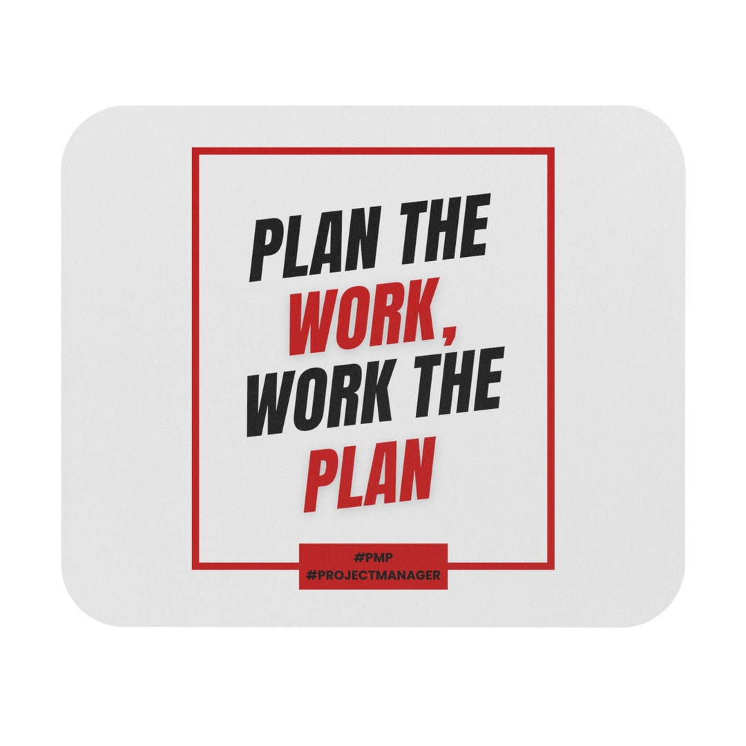 Plan the Work, Work the Plan Mouse Pad - Etsy