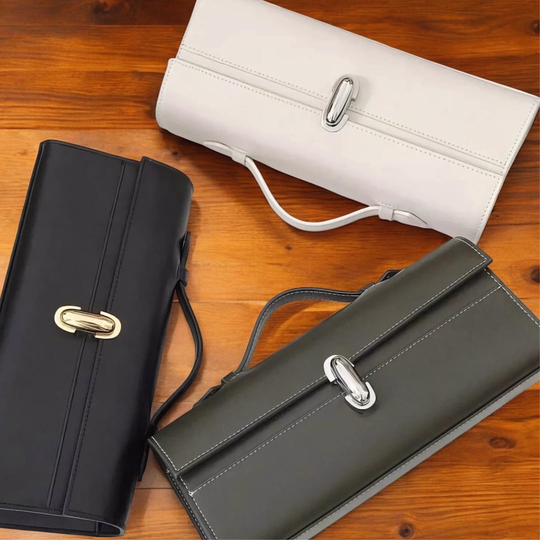 Elegant Leather Minimal Handbag Luxury Shoulder Bag Leather Purse ...