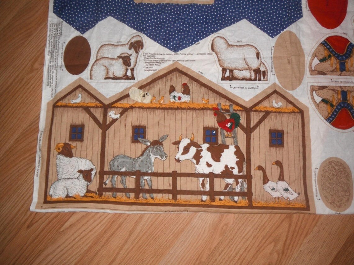 Cut Sew and Stuff Fabric Panel to Make Nativity Scene Cranston Print ...