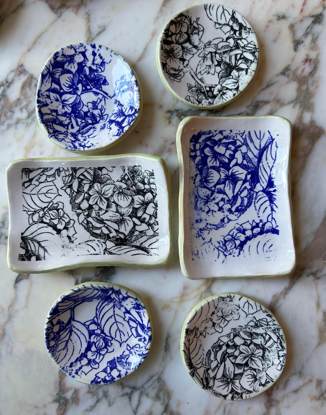 Handmade Old Fashioned Hydrangea Ceramic Dish Collection - Made to ...