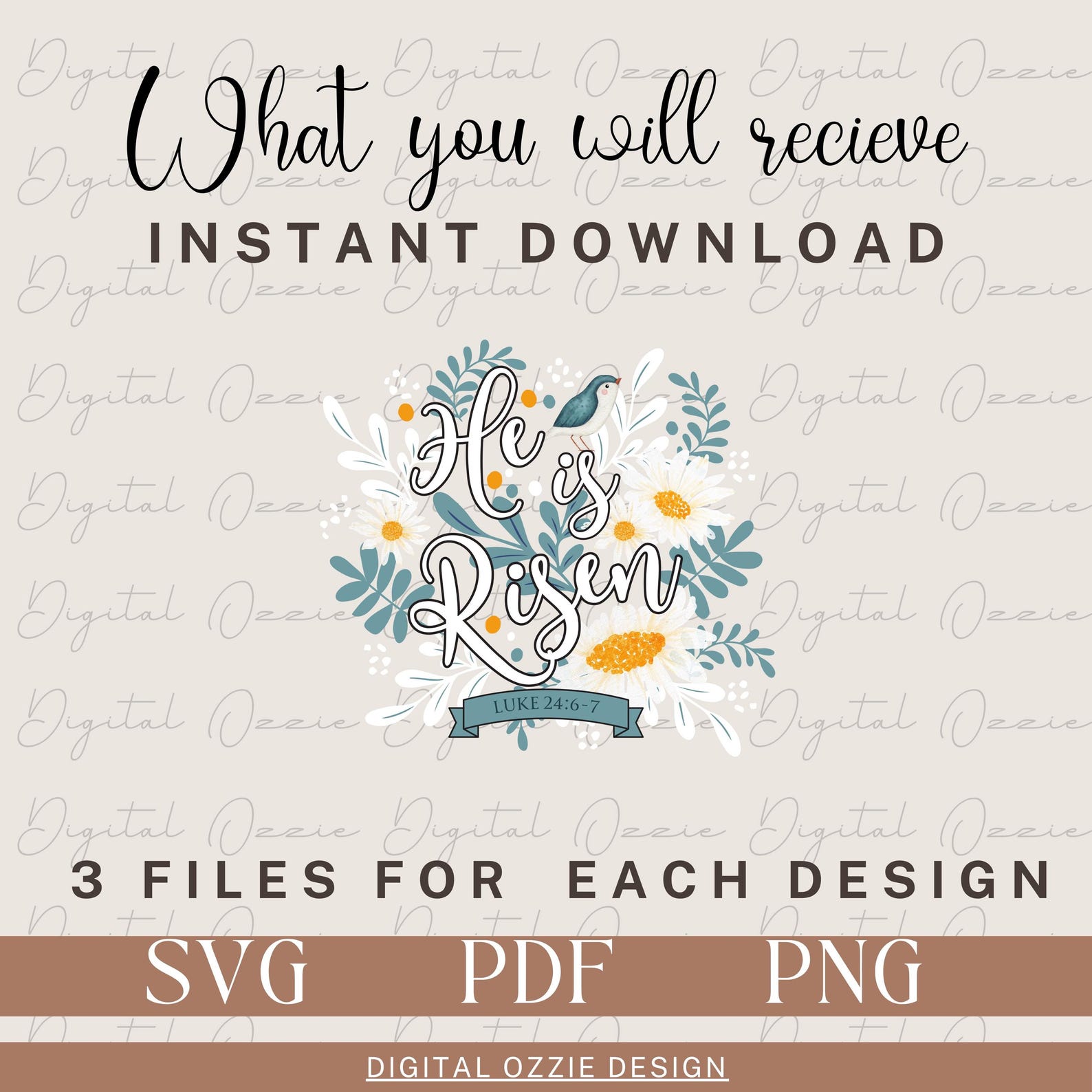 Christian Easter Graphic Floral Resurrection Svg Png Pdf Jesus Designs ...