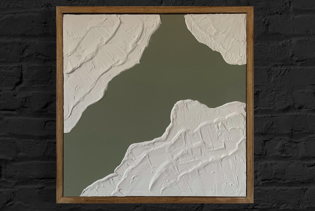 Waves Plaster Wall Art, Textured Wall Art, Textured Canvas Wall Art ...