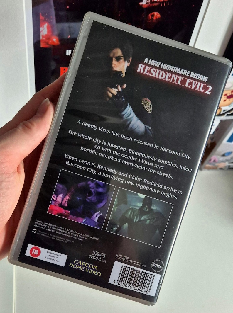 Resident Evil 2 - Retro 80s Horror VHS Case (no Tape) / Custom Made ...