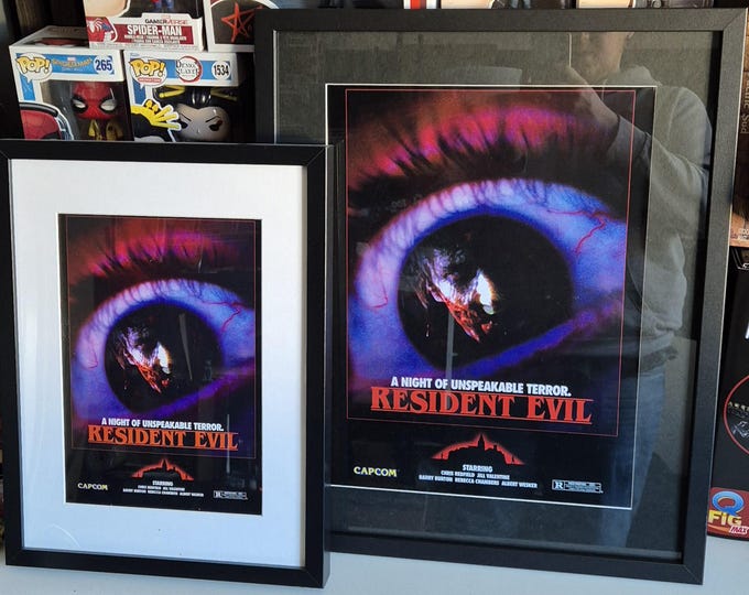 Resident Evil (1996) Retro 80s Horror Style Poster (A3/A4) - Etsy