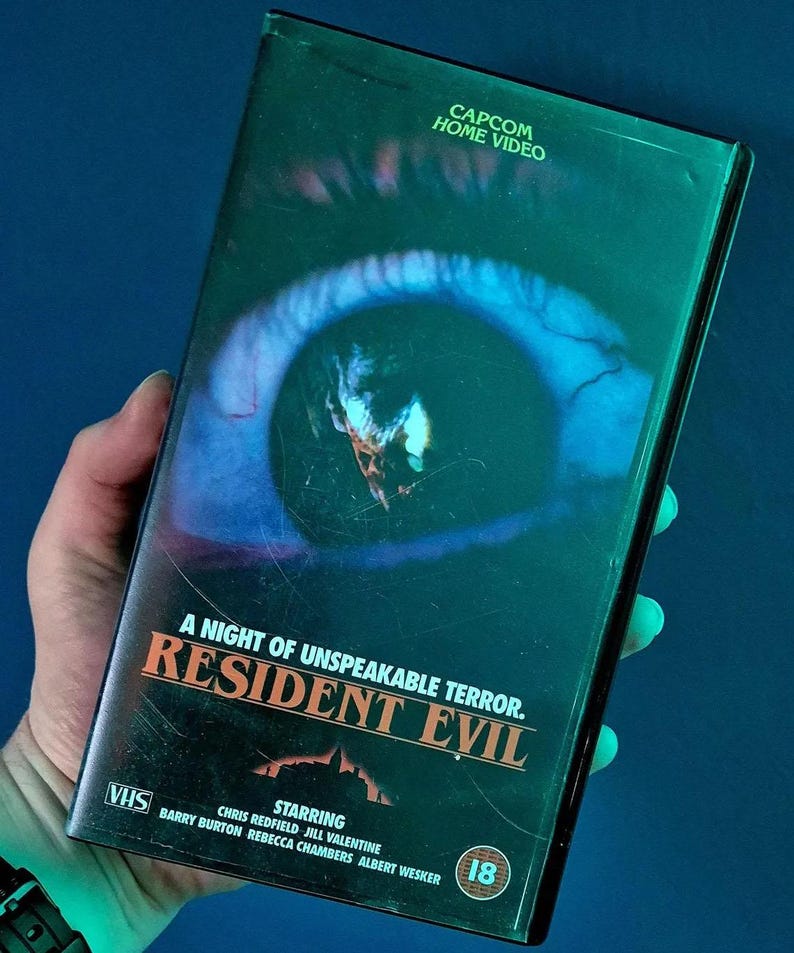 Resident Evil - Retro 80s Horror VHS Case (no Tape) / Custom Made Gift ...