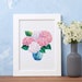Hydrangea DIGITAL Art Print, Hydrangea Flower Print, Pink Hydrangea ...