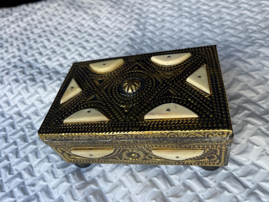 Handmade Moroccan Jewelry Box. Brass Metal Fast Shipping From Texas - Etsy