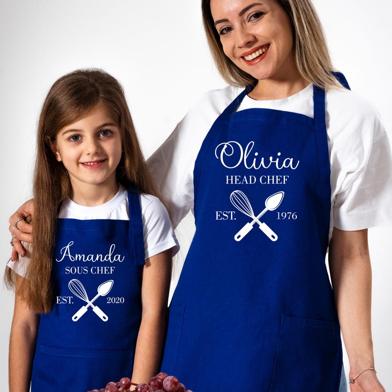 Custom Head & Sous Chef Apron, Kitchen Apron, Personalized Apron ...