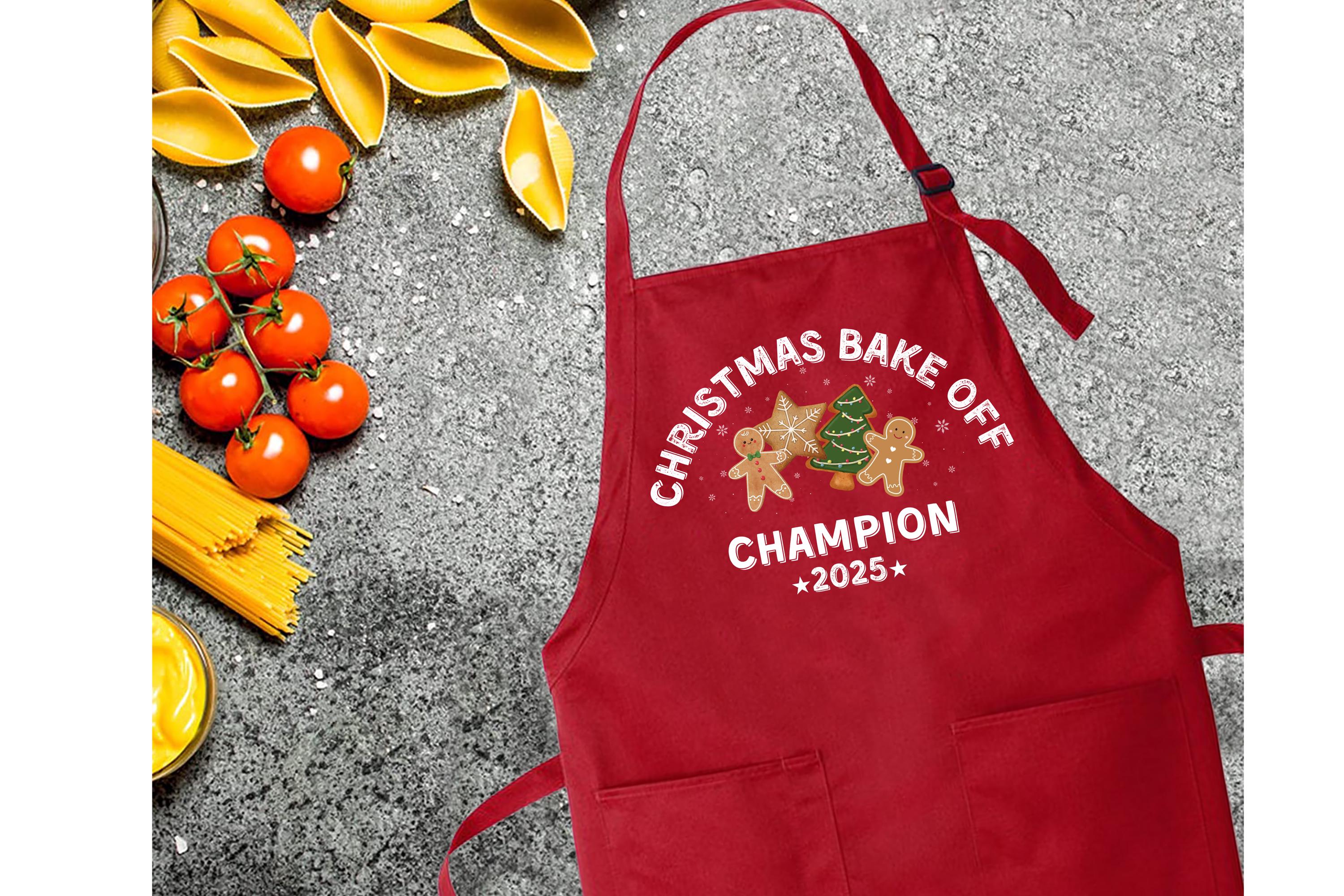 Personalized Christmas Bake off Apron, Custom Bake off Contest Champion ...